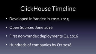 ClickHouse Analytical DBMS: Introduction and Case Studies, by Alexander Zaitsev | PDF