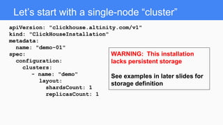 ClickHouse on Kubernetes, by Alexander Zaitsev, Altinity CTO | PPT