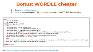 ClickHouse SQL Games | PPT