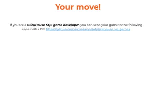 ClickHouse SQL Games | PPT