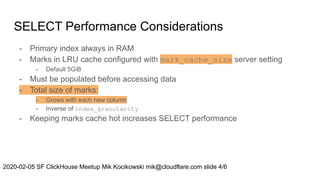 ClickHouse Mark Cache, by Mik Kocikowski, Cloudflare | PPT