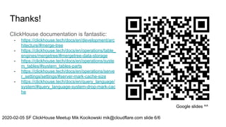 ClickHouse Mark Cache, by Mik Kocikowski, Cloudflare | PPT