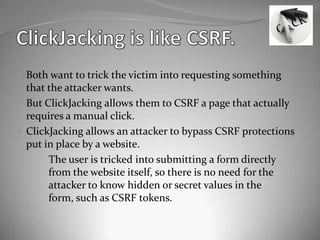 Click jacking | PPTX