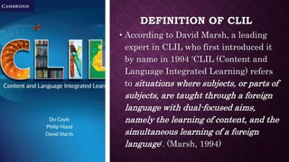 Click on e clil c1-introduction to clil | PPTX | Education