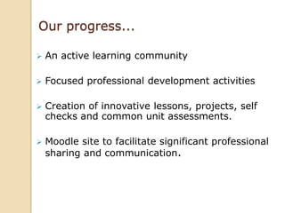 Clicks & Mortar Schools – Teachers Collaborate With Moodle | PPTX