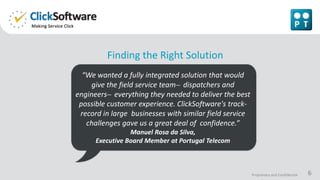 ClickSoftware Case Study Portugal Telecom Communication Service Provider | PPTX