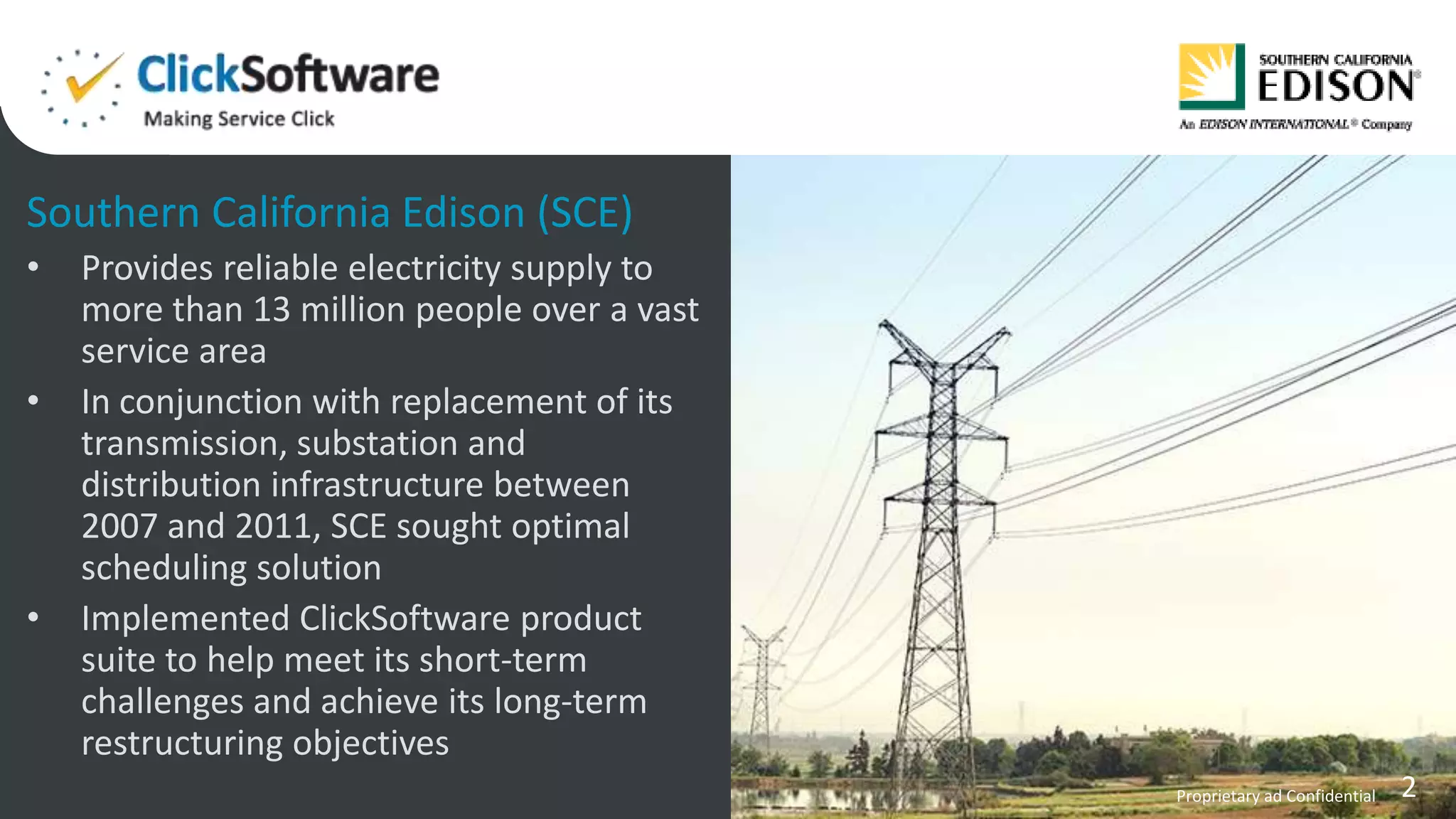 ClickSoftware Case Study Southern California Edison Utility | PPTX