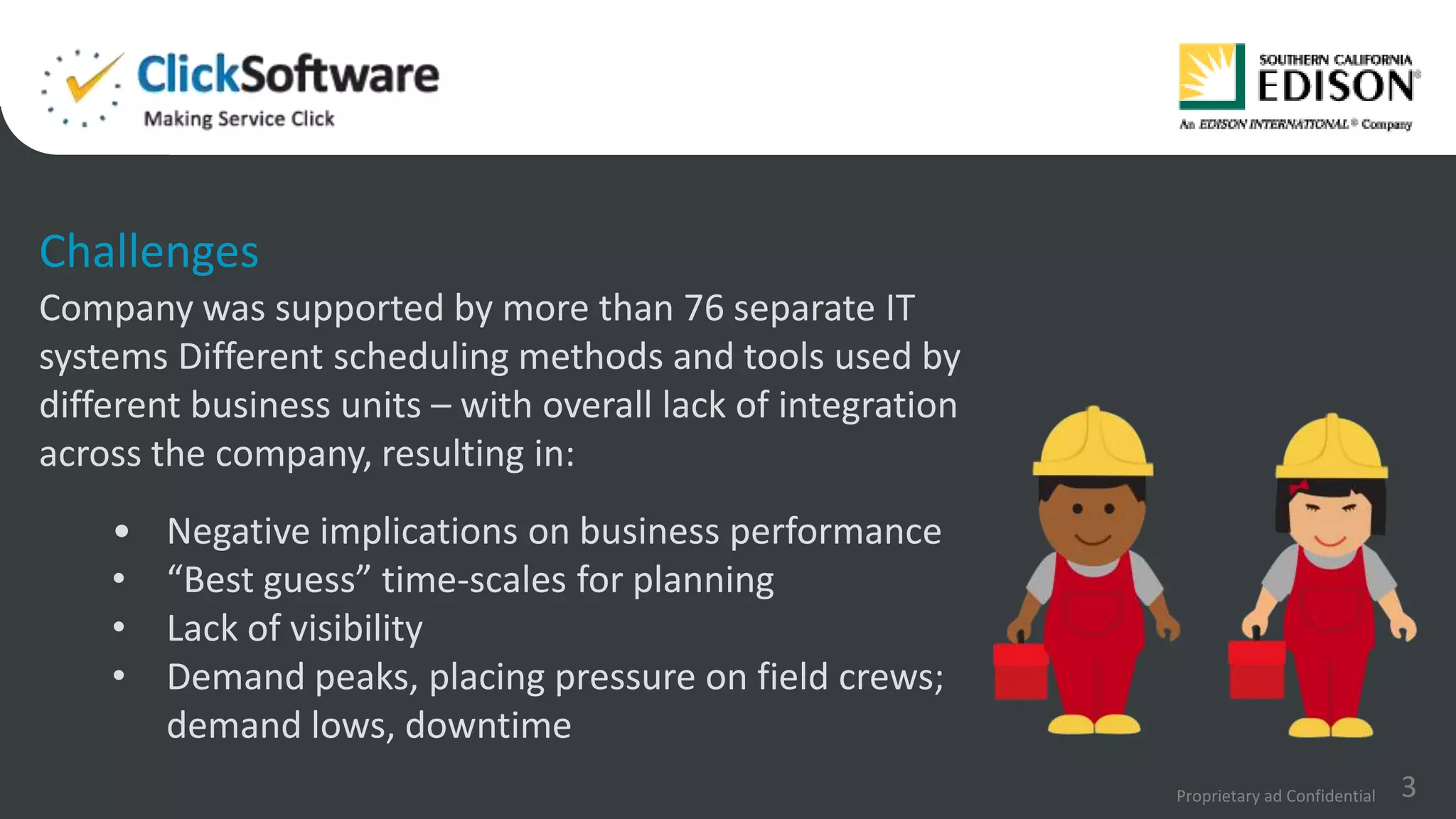 ClickSoftware Case Study Southern California Edison Utility | PPTX