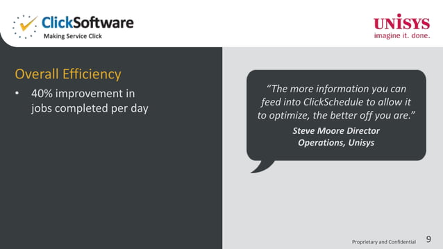 ClickSoftware Case Study Unisys Technology Company | PPTX | Business ...