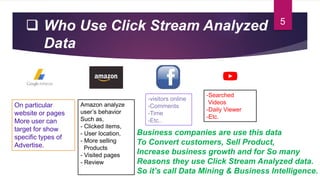 Click stream analysis and hadoop framwork | PPTX
