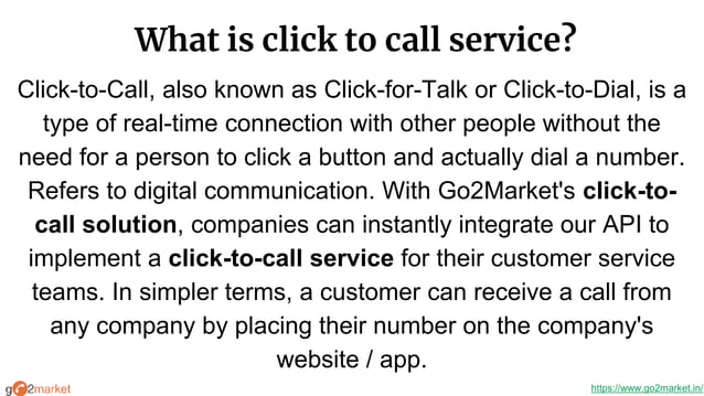 Click to call solution | PPT