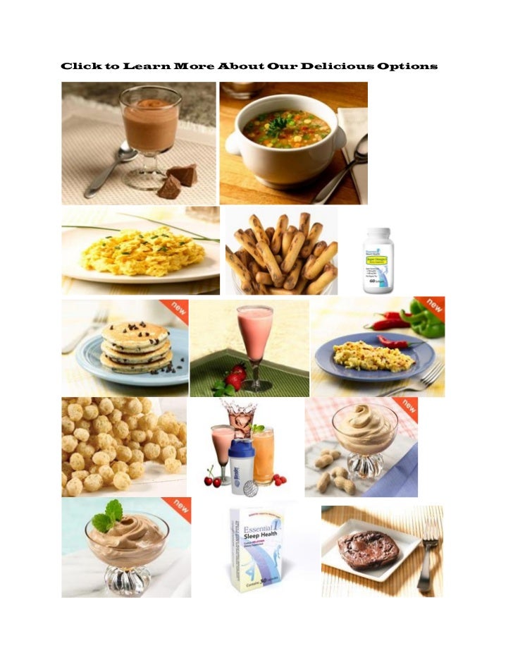 Take Shape for Life Menu