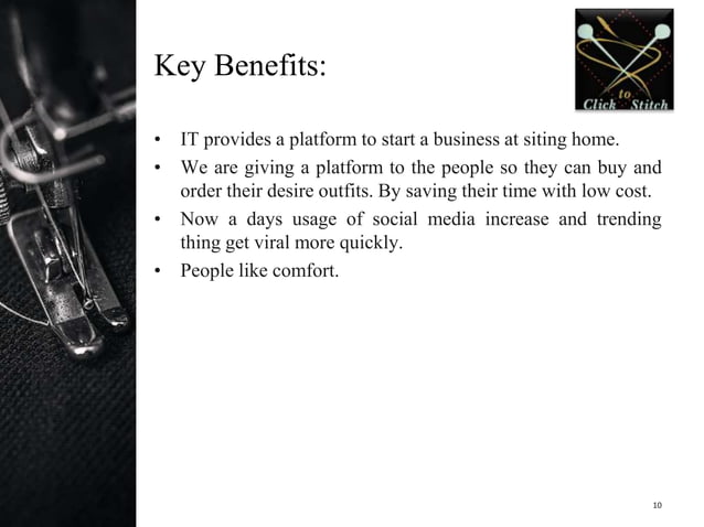 Click to Stitch Online Stitching Platform | PPT