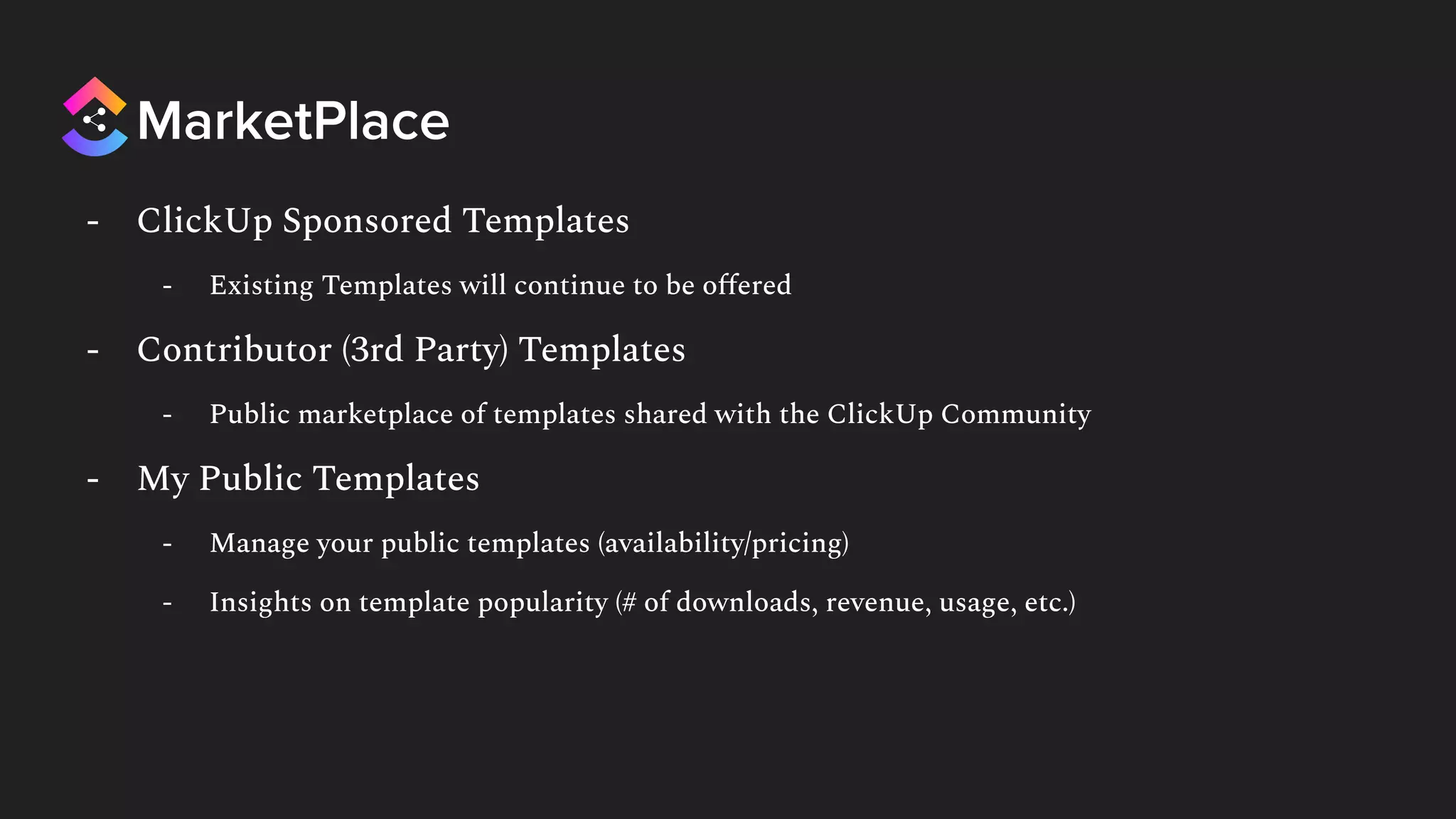 ClickUp TemplateHub Product Dive | PDF