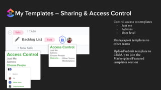 ClickUp TemplateHub Product Dive | PDF