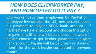 Clickworker | PPTX | Resume Writing and Advice | Job Search