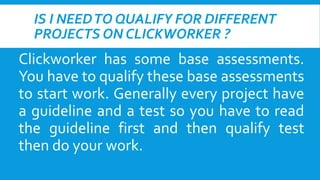 Clickworker | PPTX | Resume Writing and Advice | Job Search