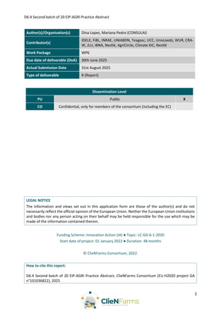 ClienFarms Deliverable 6.4 PA Second Batch | PDF