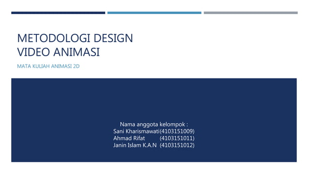 Metodologi Design Animasi Video | PPTX