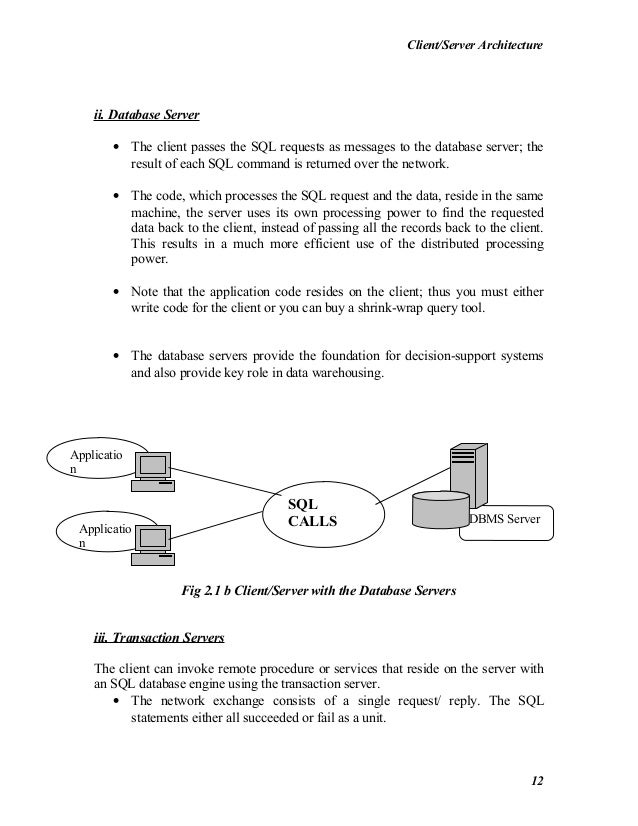 Client Server Architecture