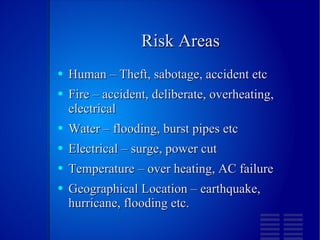 Client Server Server Room Risk | ODP | Information and Network Security ...