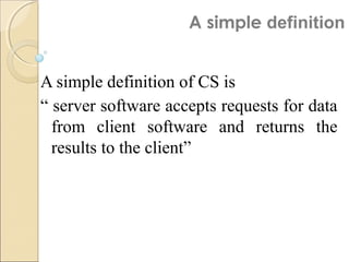 Client-Server Computing | PPT
