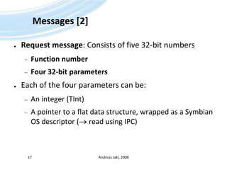 Symbian OS - Client Server Framework | PPTX