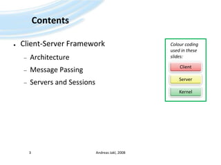 Symbian OS - Client Server Framework | PPTX