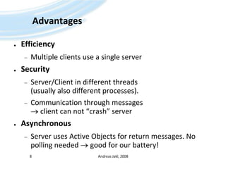 Symbian OS - Client Server Framework | PPTX