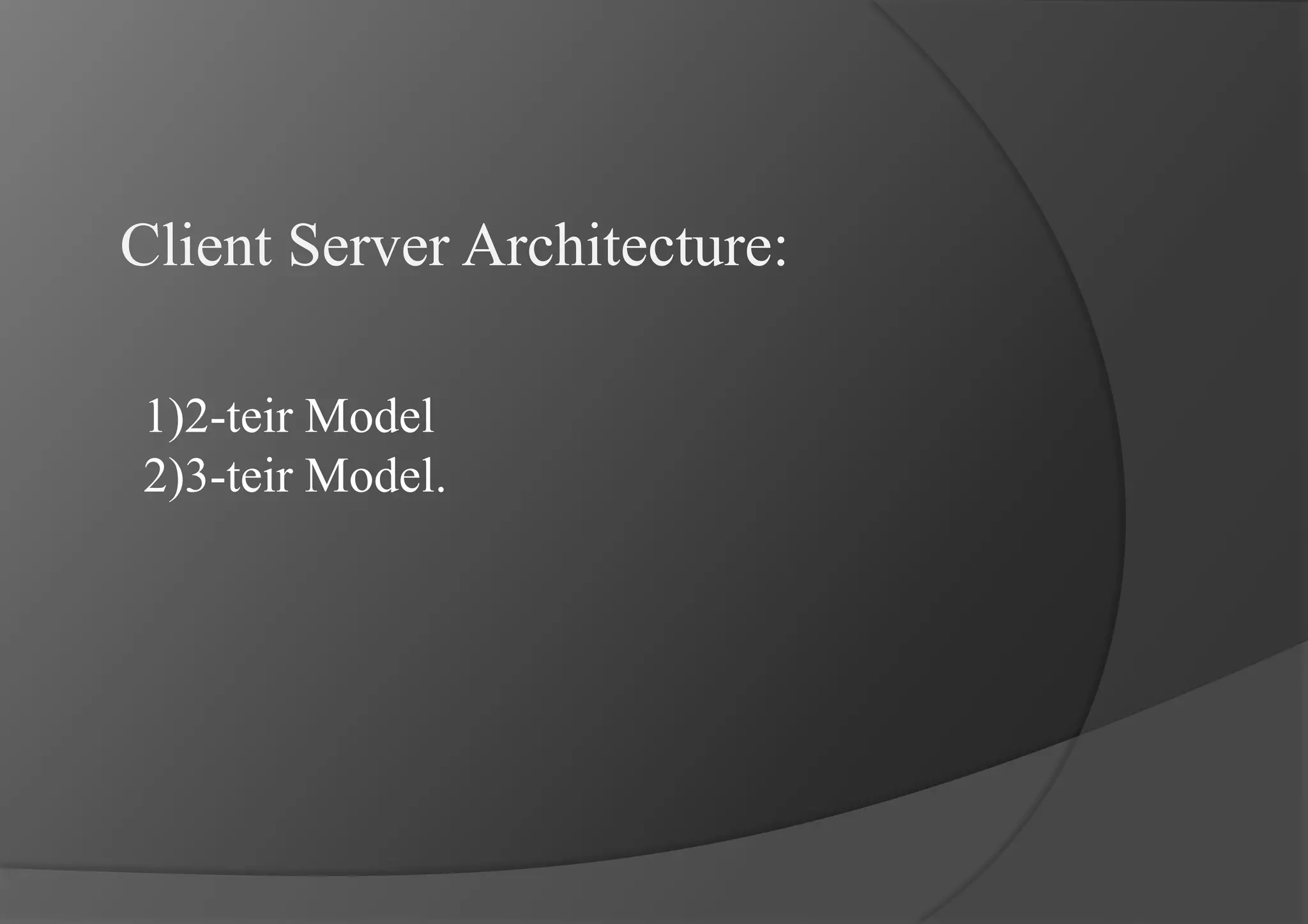 Client server model | PPTX