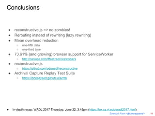Client-side Reconstruction of Composite Mementos Using ServiceWorker | PDF