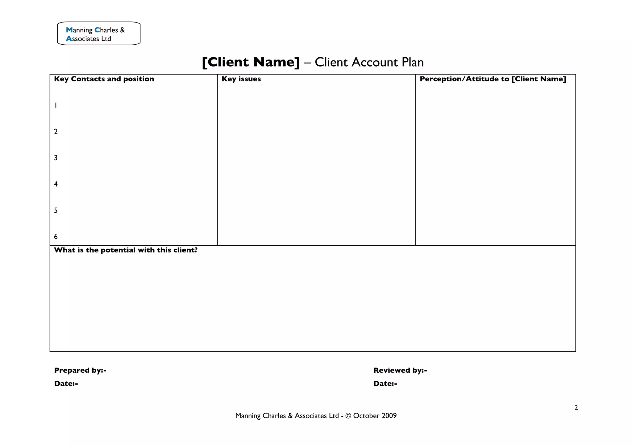Client Account Plan | DOC