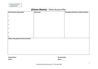 Client Account Plan | PPT