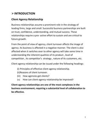 Client agency relationship | DOCX