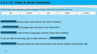 Client and server side processing h446 ocr Alevel | PPT