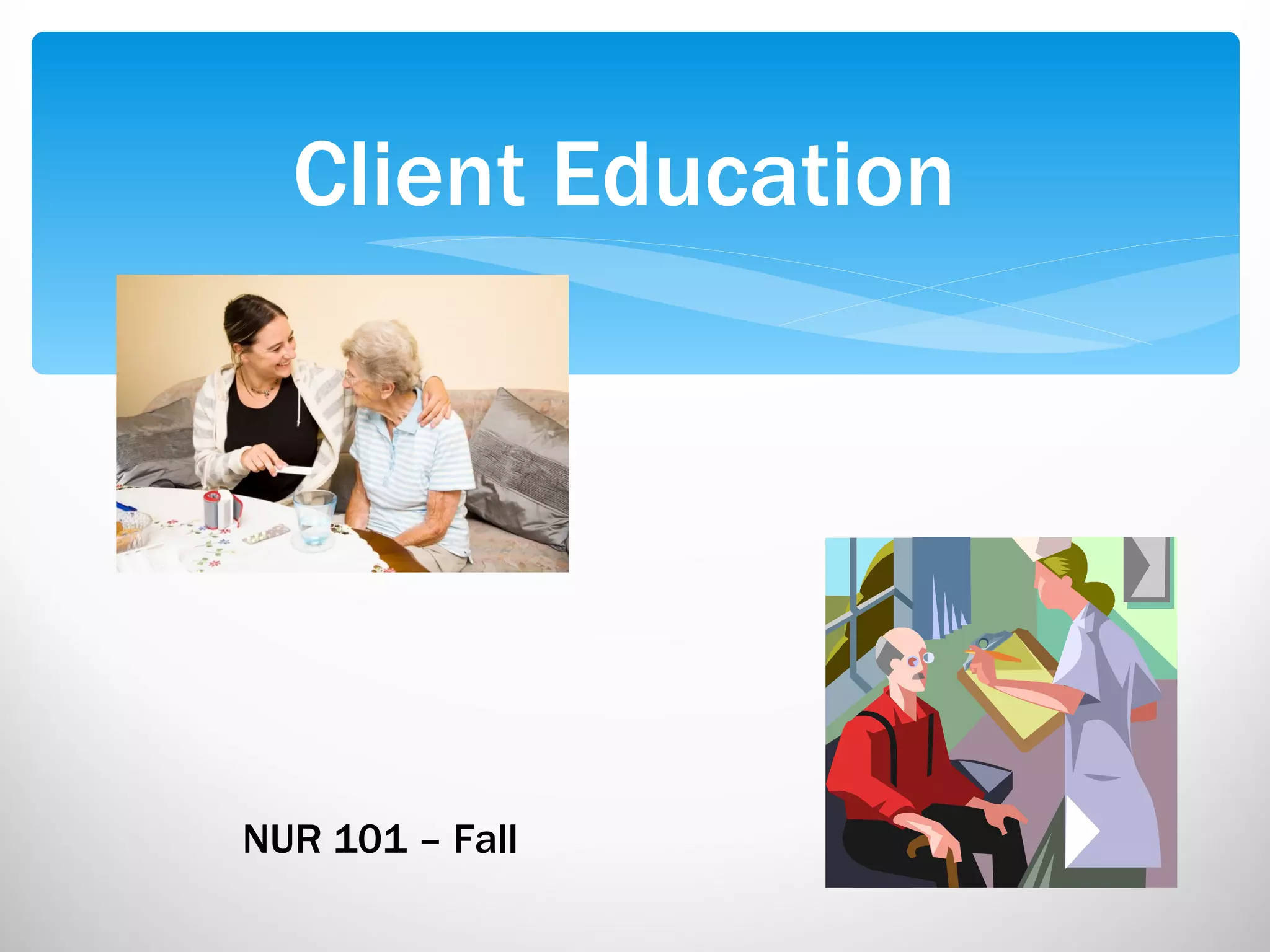 Client education moodle | PPT