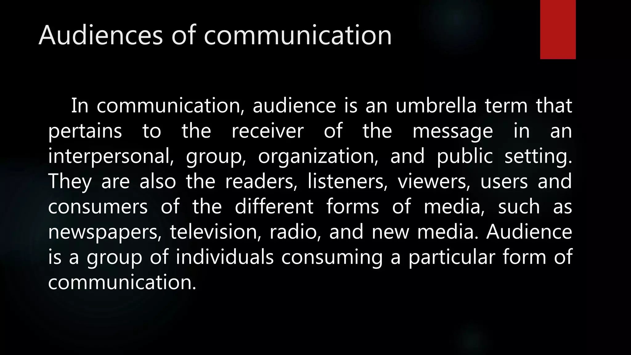 Clientele and audiences in communication(diass) | PPTX