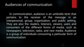 Clientele and audiences in communication(diass) | PPTX