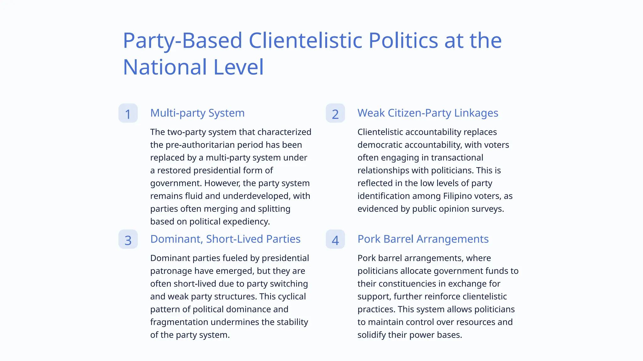 Clientelism and Party-Politics in the Philippines | PPTX