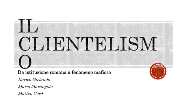 Clientelismo | PPT