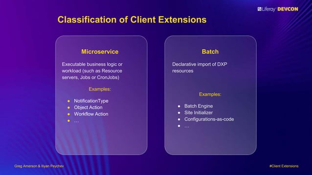 Client Extensions 101 - DEVCON 2023 | PPT