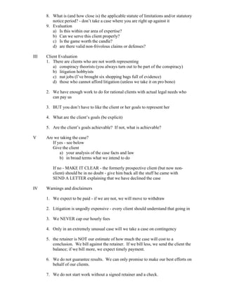 Client intake interviews | PDF | Legal Services Industry | Industries