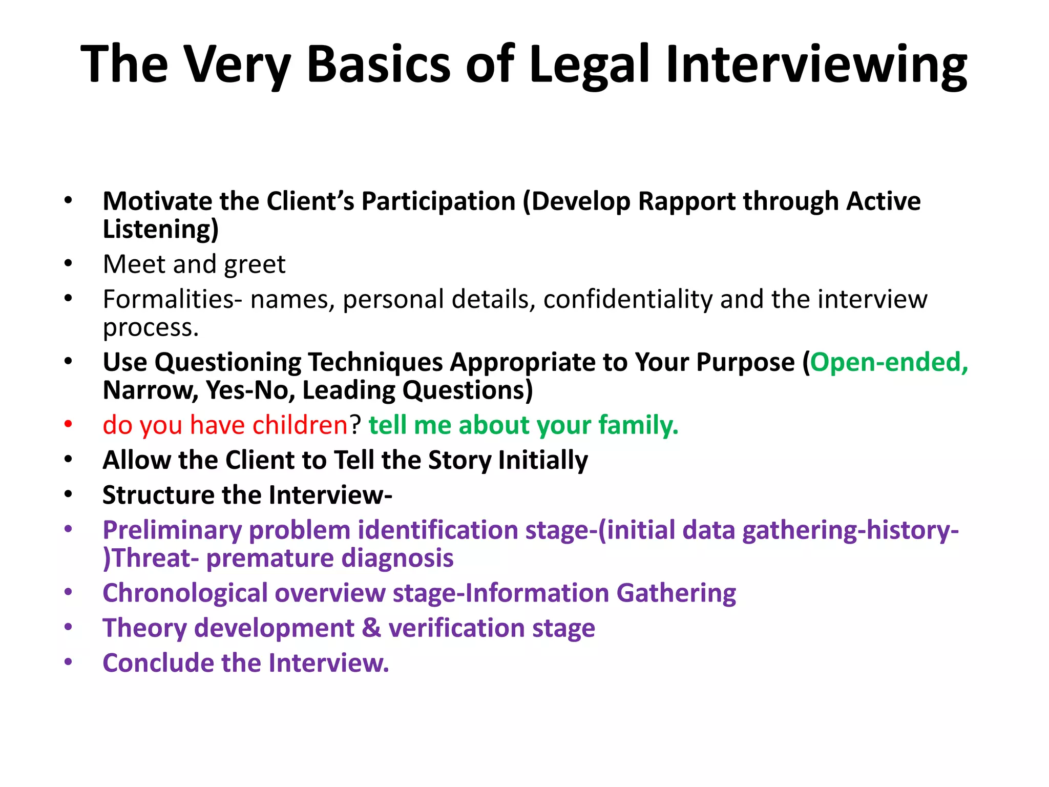 Client interviewing (1) | PPTX