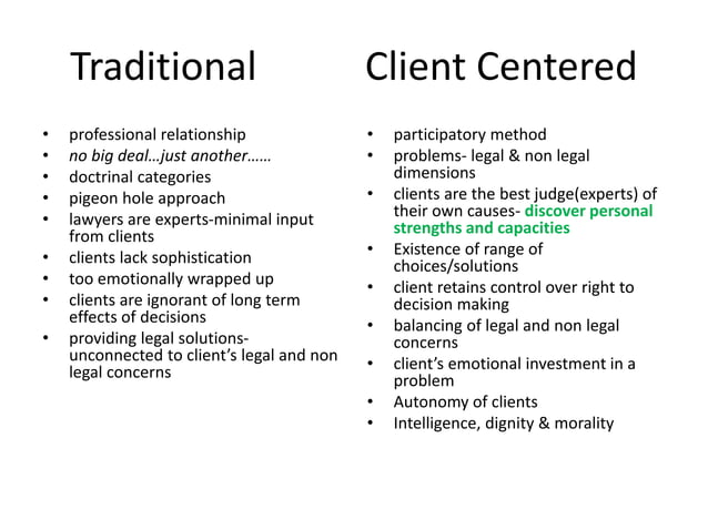 Client interviewing (1) | PPTX | Legal Services Industry | Industries