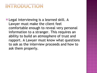 Client interviewing techniques | PPT