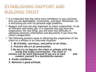 Client interviewing techniques | PPT