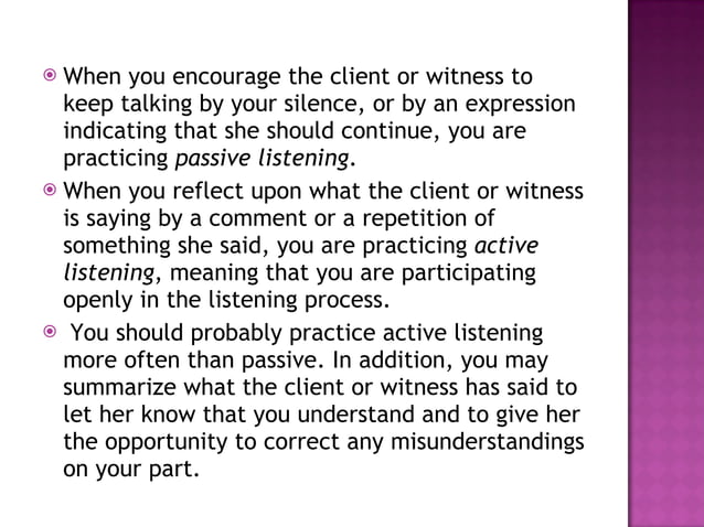 Client interviewing techniques | PPT
