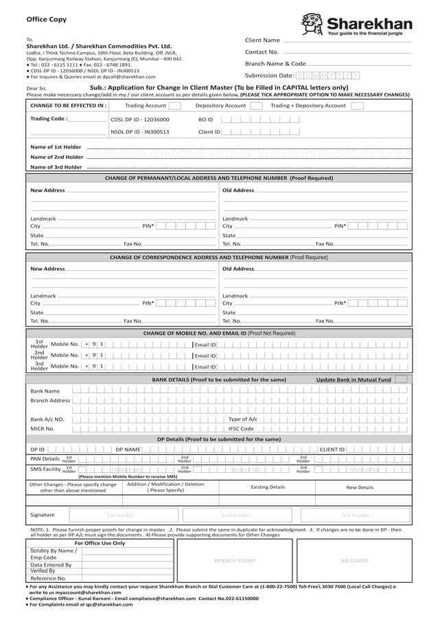 Client masterform | PDF