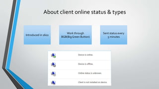 ConfigMgr - Understanding Client online status | PPTX | Operating ...