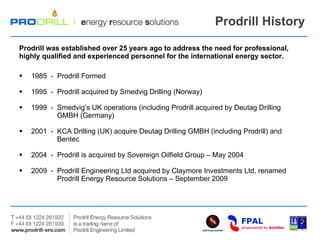 Prodrill ERS presentation | PPT